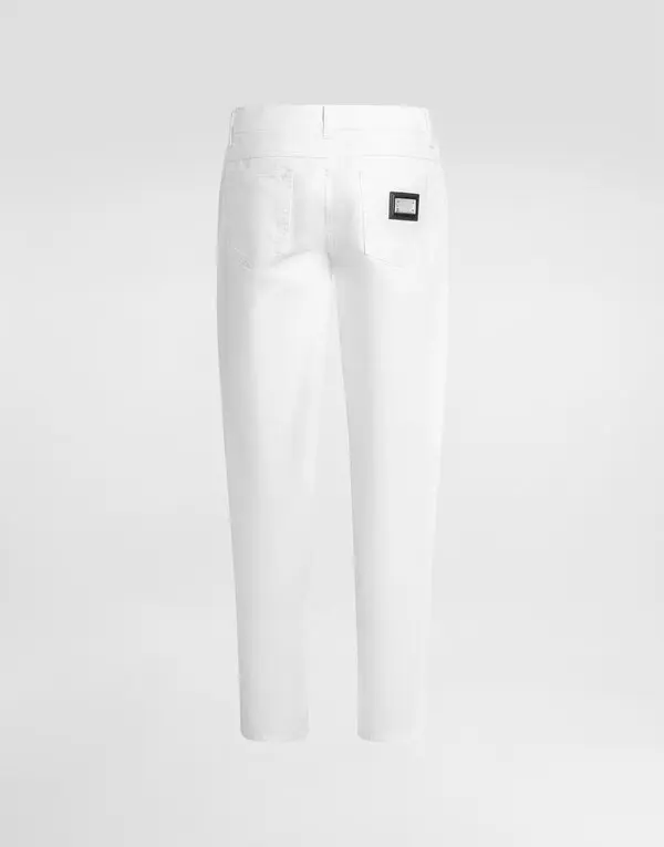 Dolce & Gabbana White Cotton Trousers