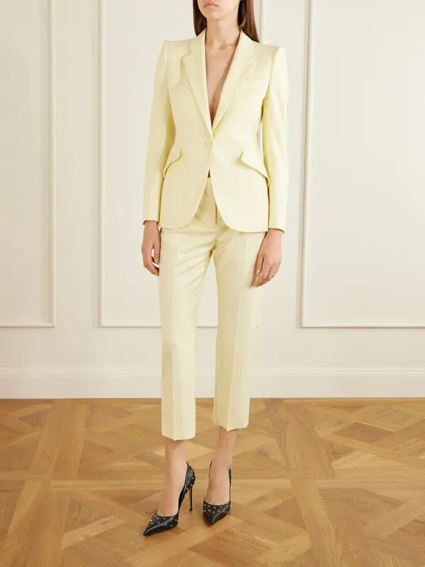 Alexander McQueen Wool Blazer - Yellow