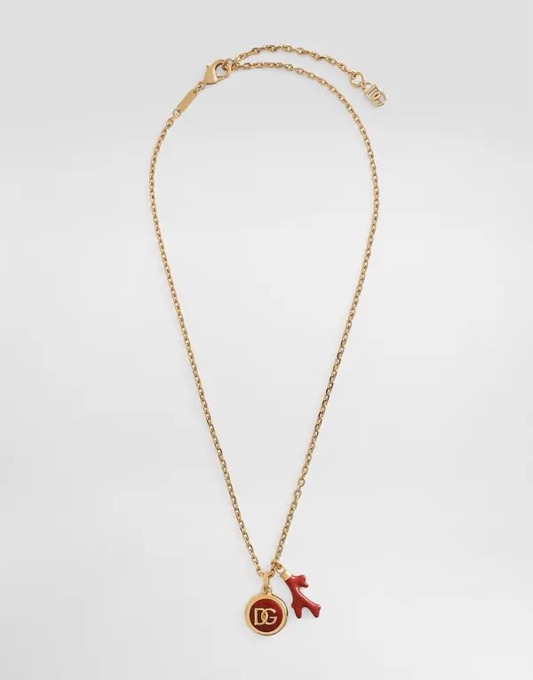 Dolce & Gabbana Necklace With Coral Pendant - Gold