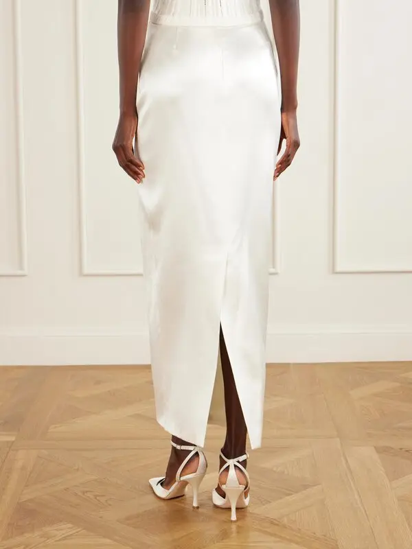 DANIELLE FRANKEL Tristan Silk And Wool-blend Maxi Skirt