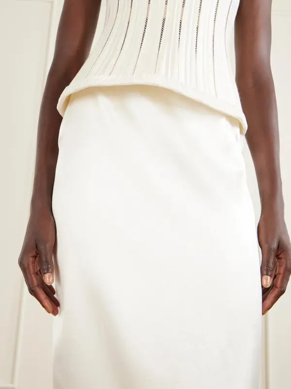 DANIELLE FRANKEL Tristan Silk And Wool-blend Maxi Skirt