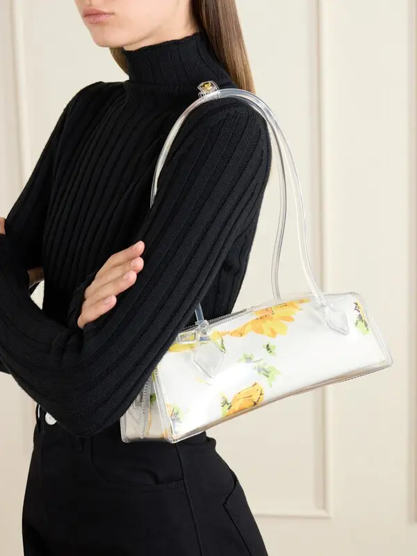 Alaïa Le Teckel Printed Pvc Shoulder Bag - White