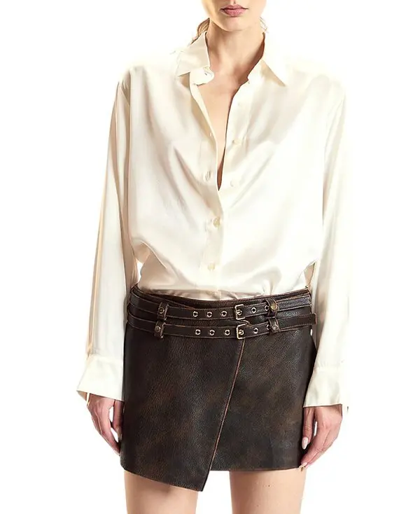 Cynthia Rowley Printed Silk Shirt - White
