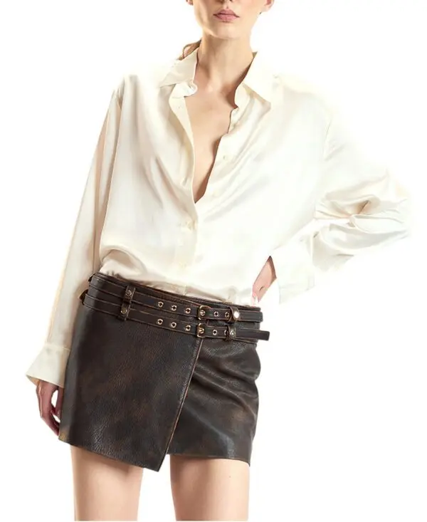 Cynthia Rowley Printed Silk Shirt - White