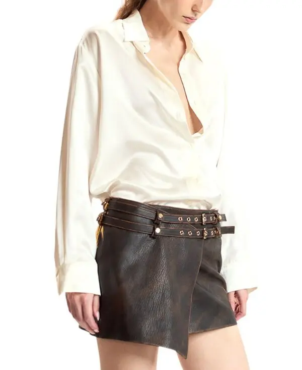 Cynthia Rowley Printed Silk Shirt - White