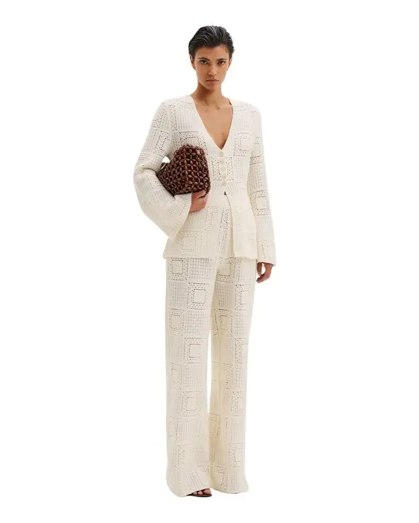 MALINA Mirella Fitted Crochet Cardigan