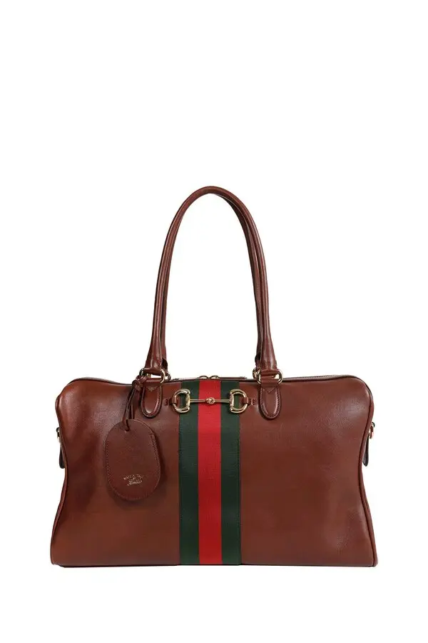 Gucci Borsetto Large Boston Bag - Brown