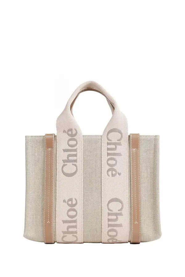 Chloé Woody Tote Bag - Beige