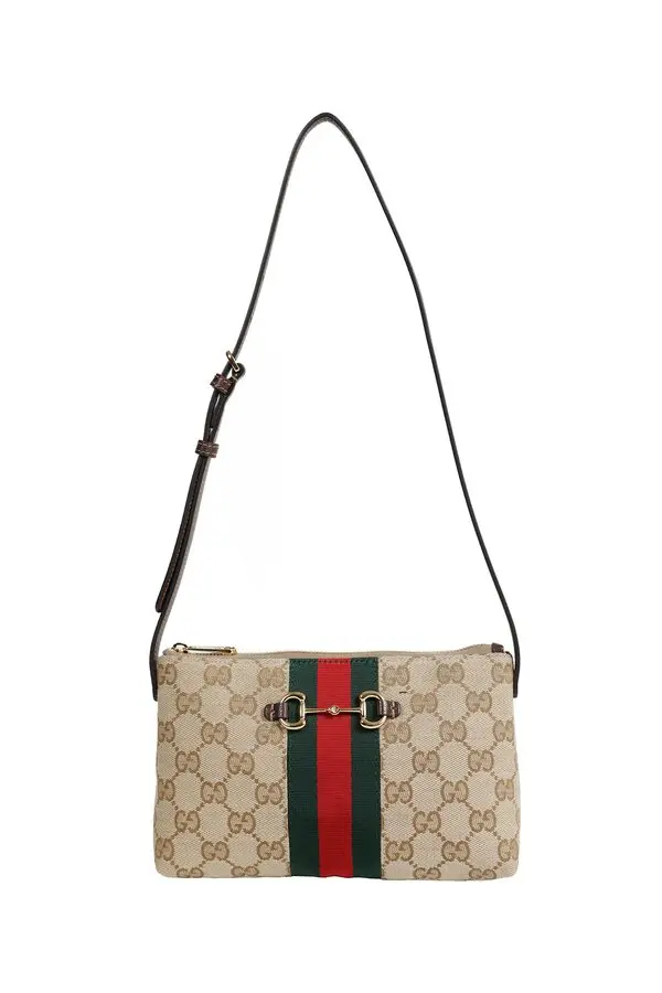 Gucci Gg Canvas And Web Mini Bag - Beige