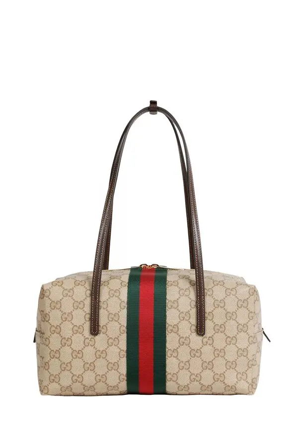 Gucci Melrose Medium Boston Bag - Beige