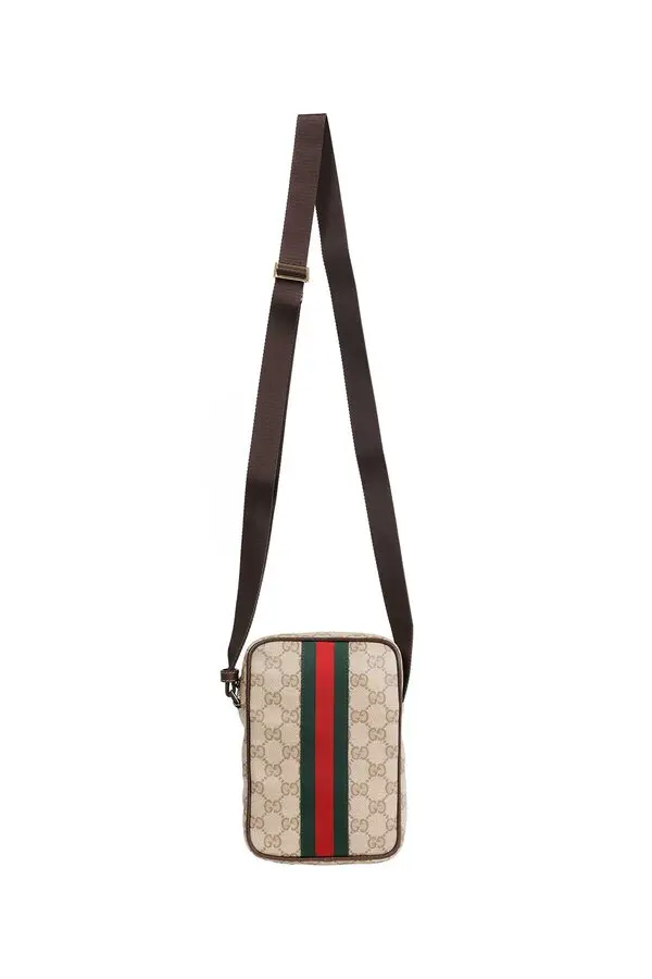 Gucci Gg Mini Bag With Web - Beige