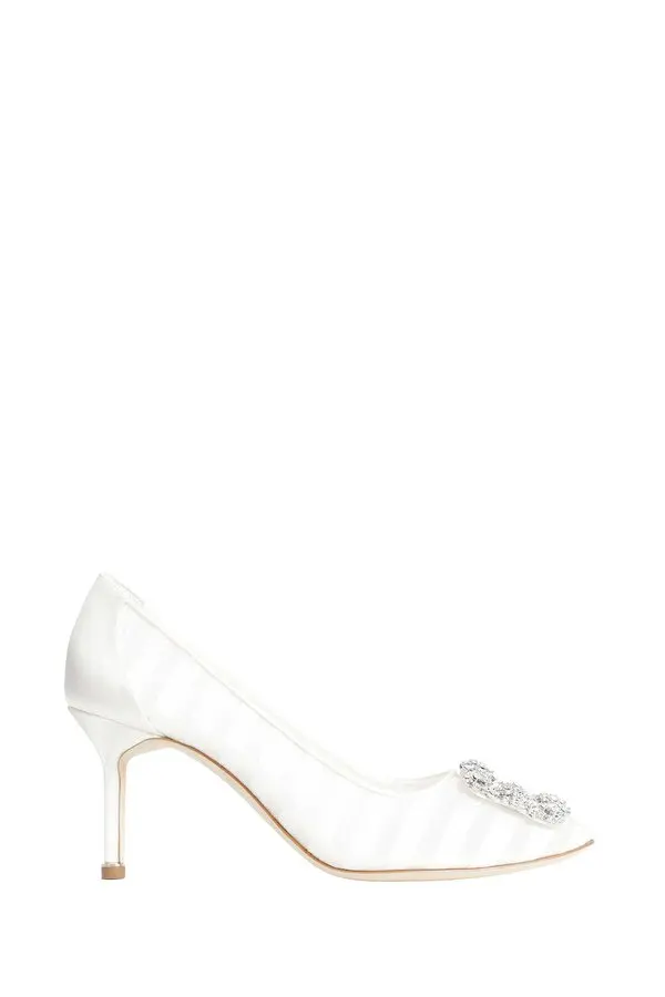 Manolo Blahnik Hangisila Pumps - White