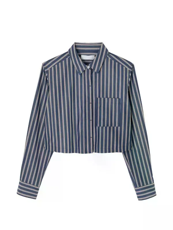 Moussy Vintage Striped Cropped Shirt