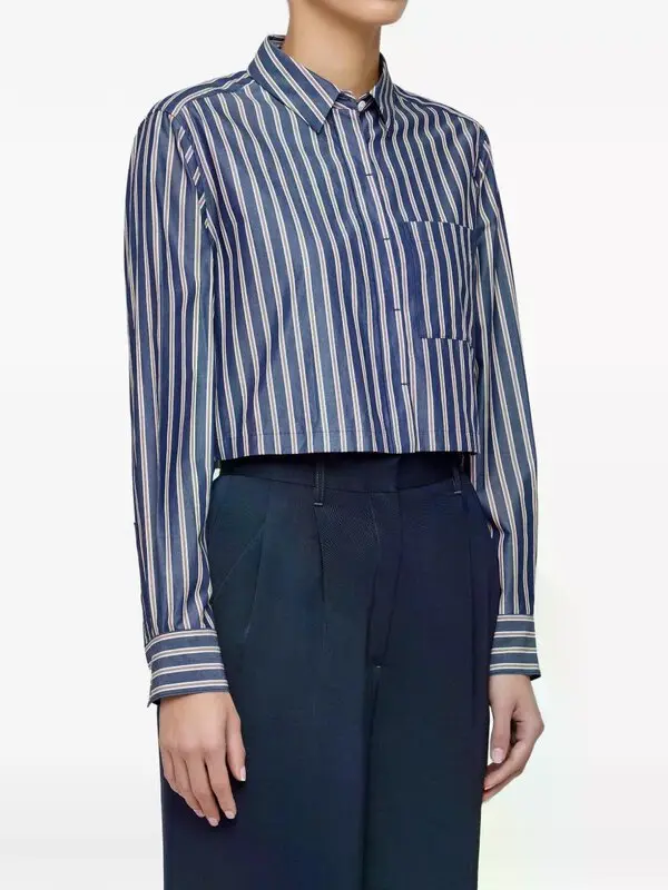 Moussy Vintage Striped Cropped Shirt