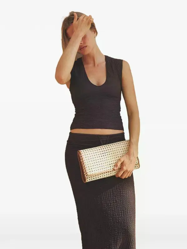 BEMBIEN Helena Rattan Clutch Bag