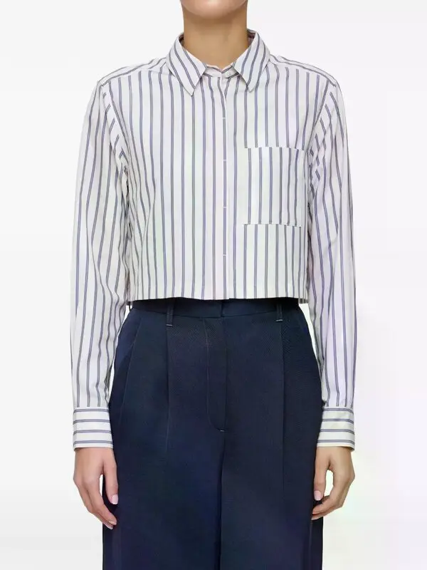 Moussy Vintage Striped Cropped Shirt