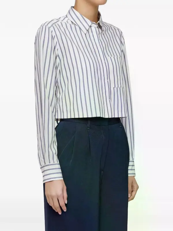 Moussy Vintage Striped Cropped Shirt