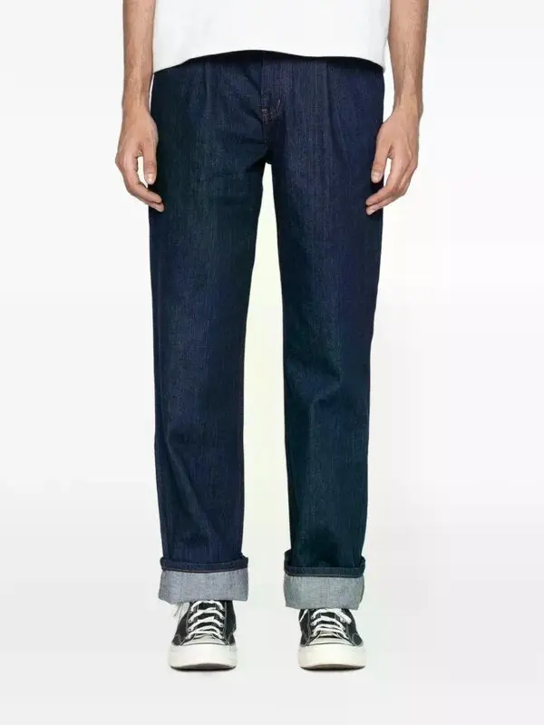 Naked & Famous Denim Pleated Vertical Slub Jeans