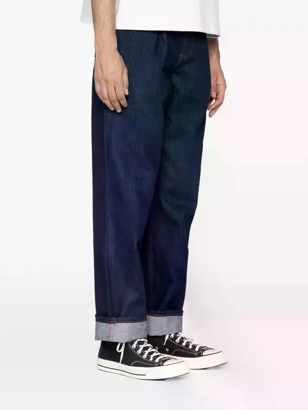 Naked & Famous Denim Pleated Vertical Slub Jeans