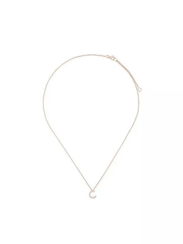 ALINKA 18kt White Gold Diamond Letter B Initial Pendant Necklace - Metallic