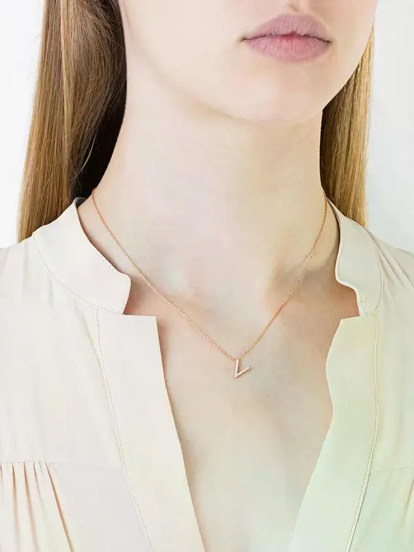 ALINKA V" Diamond Necklace In 18kt Rose Gold