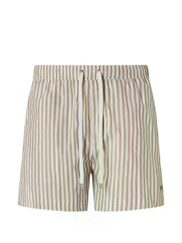 Zegna Striped Swim Shorts - Neutrals