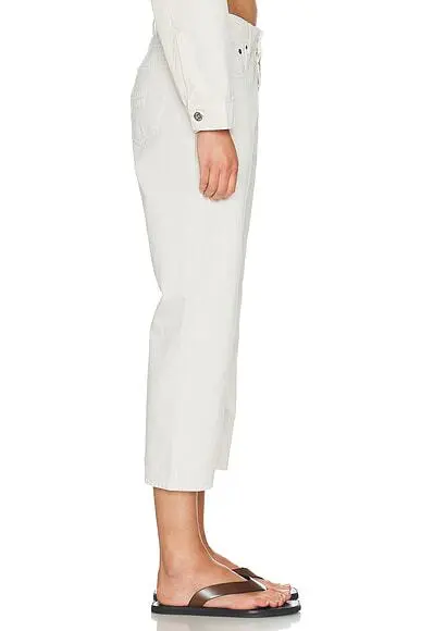 Miu Miu Cropped Flare Leg Trousers - Bianco