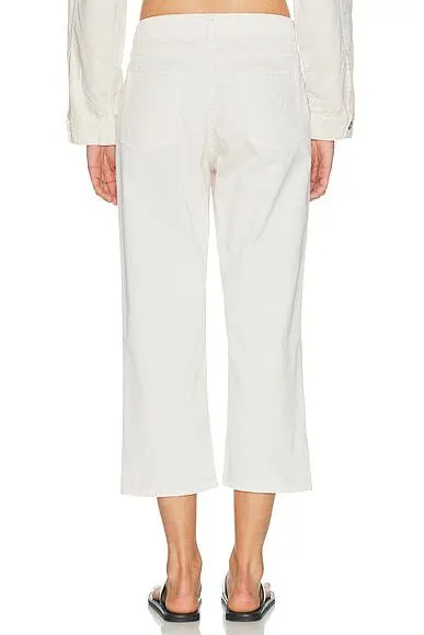 Miu Miu Cropped Flare Leg Trousers - Bianco
