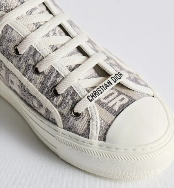 Dior Walk'n' Sneaker - Stone Gray Dior Oblique Embroidered Cotton