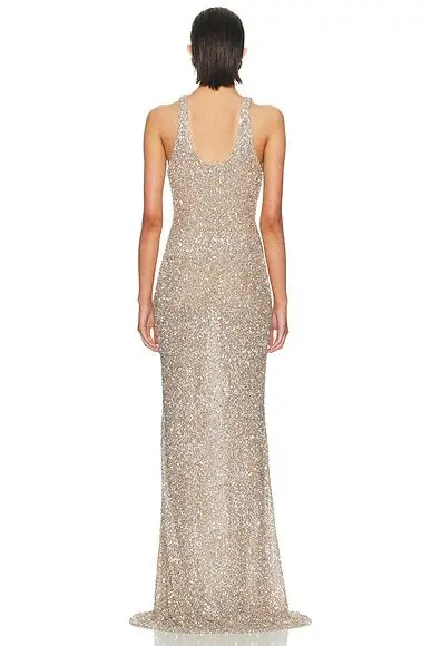 THE SEI Sequin Embellished Tank Gown