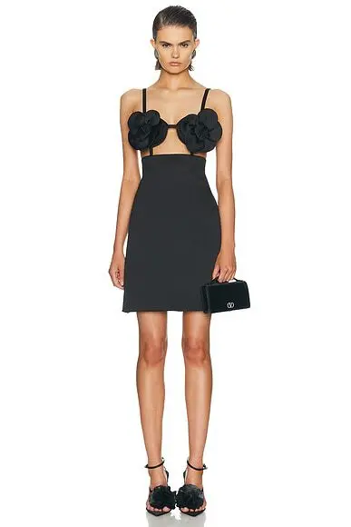 Marc Jacobs Satin Daisy Applique Dress