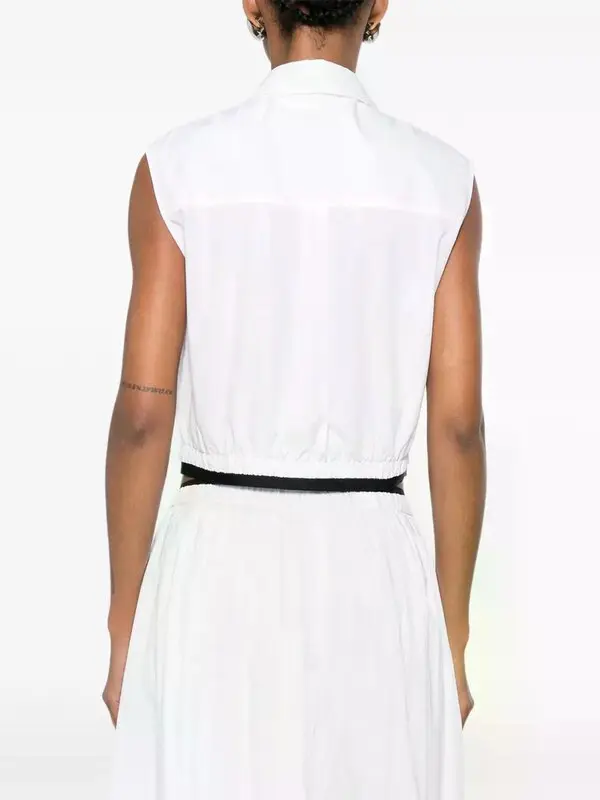 Maje Cropped Sleeveless Shirt
