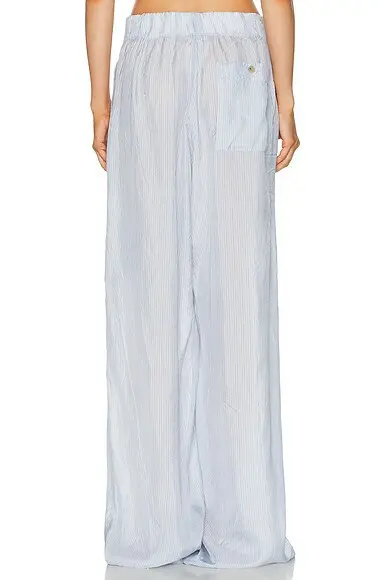 Dries Van Noten Pila Wide Leg Trousers - Light Blue