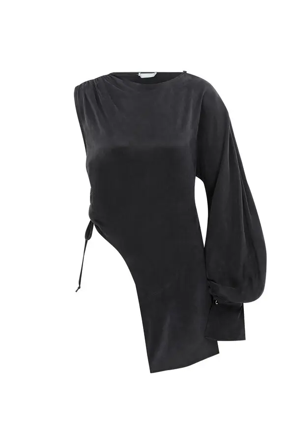 CANSU XI Dionysus Printed Blouse Vegan Silk