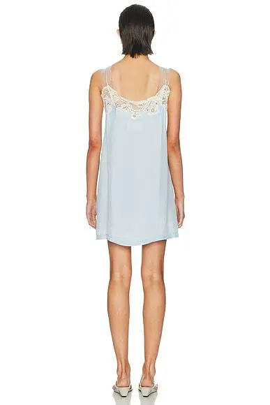 MAISON MARGIELA Mini Slip Dress With Lace Trim