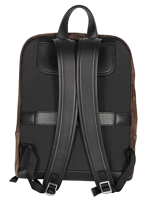Brioni Via Veneto Suede Leather Backpack