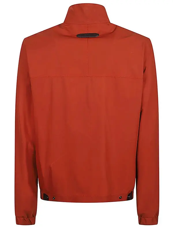 Brioni Silk Blouson Jacket - Orange