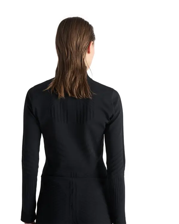 Prada Re-nylon Turtleneck Sweater With Zipper Detail