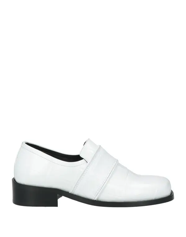 By Far Crocodile-effect Leather Loafers