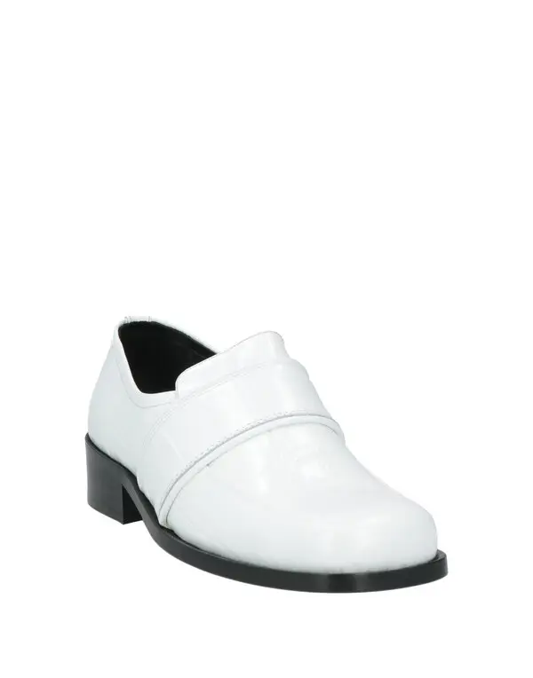 By Far Crocodile-effect Leather Loafers