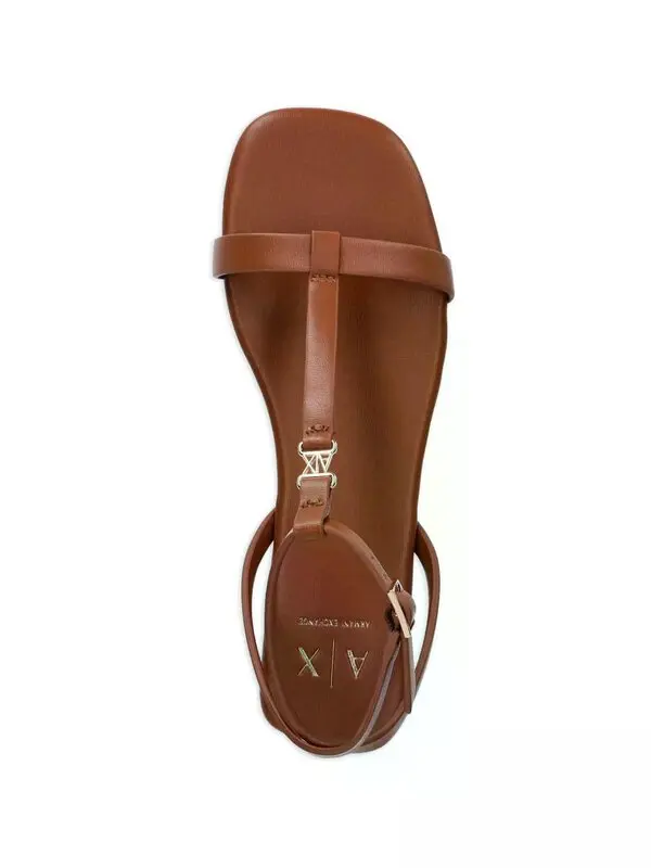 Armani Exchange Logo Plaque T-bar Sandals