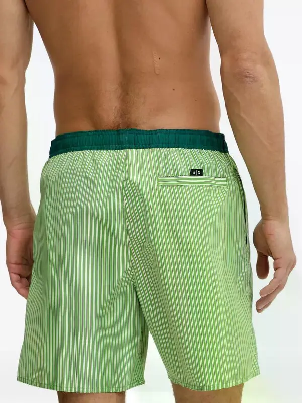 Armani Exchange Striped Drawstring Swim Shorts