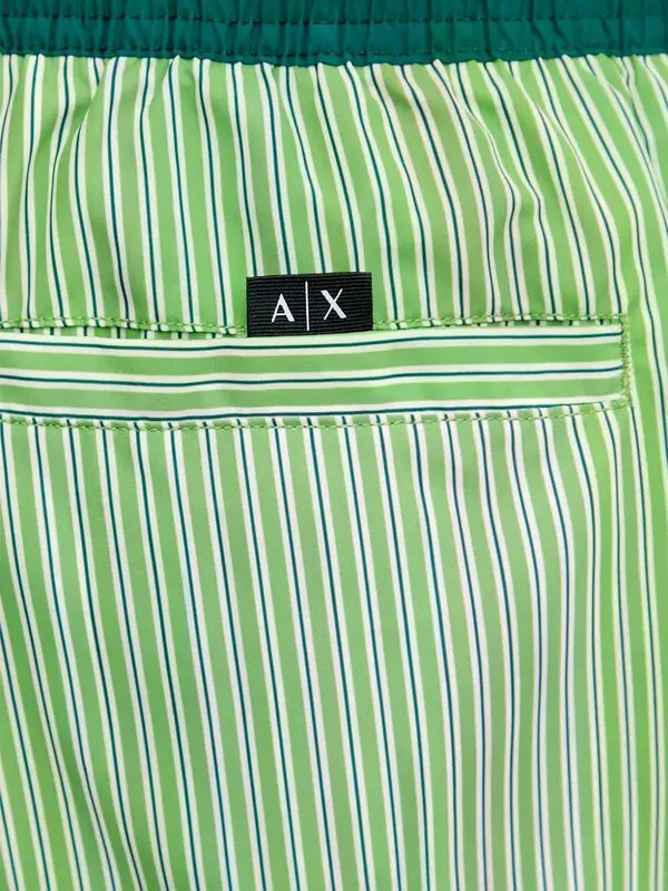 Armani Exchange Striped Drawstring Swim Shorts