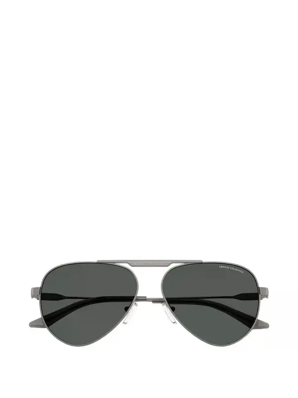 Armani Exchange Double Bridge Pilot Sunglasses