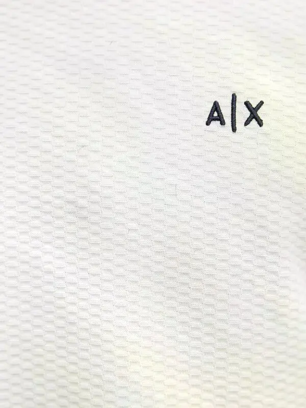 Armani Exchange Logo-embroidered Textured T-shirt