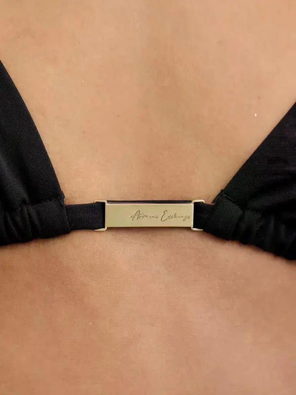 Armani Exchange Logo Plaque Triangle Bikini
