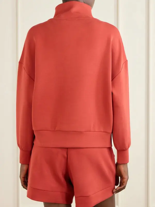 Varley Hawley Jersey Sweatshirt With Half-zip Neckline - Red