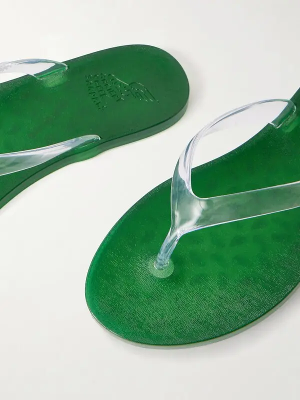 ANCIENT GREEK SANDALS Saionara' Jelly Flip Flops - Green