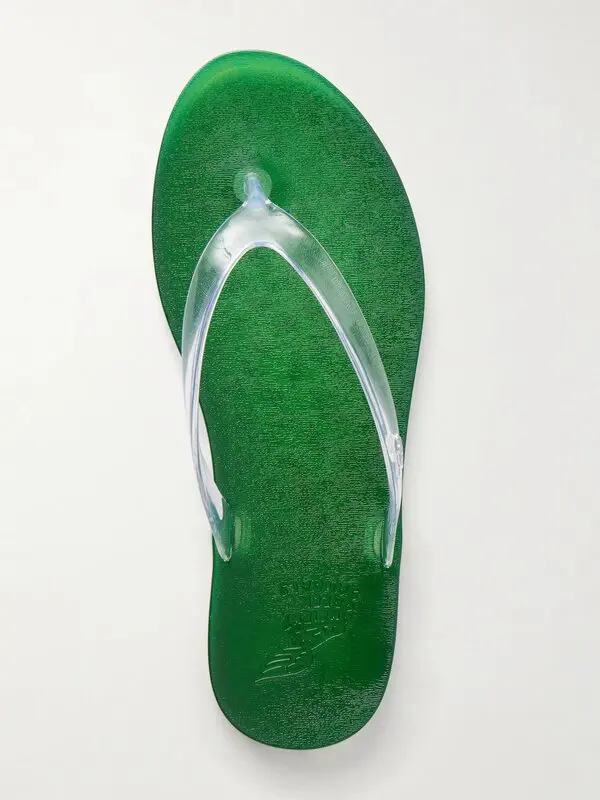 ANCIENT GREEK SANDALS Saionara' Jelly Flip Flops - Green