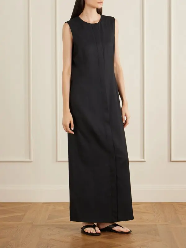 Veronica De Piante Hana Silk Maxi Dress With Slit
